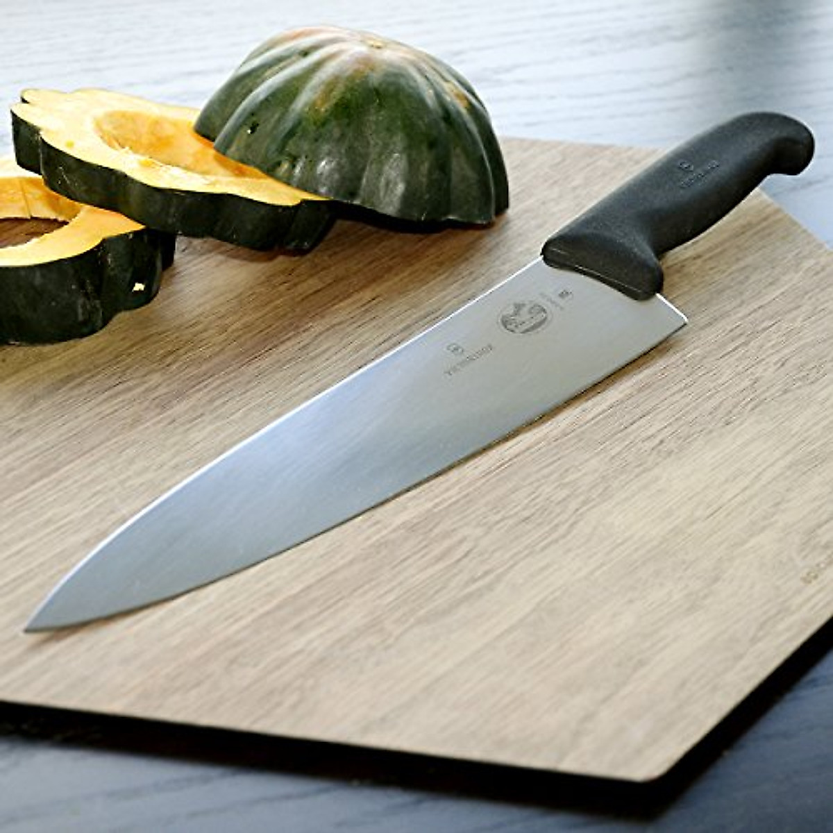 Victorinox 10 in. Chef's Knife & Fibrox Pro 6-inch Curved Boning Knife with Semi-Stiff Blade, Black