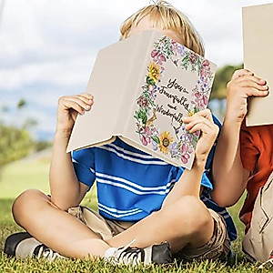 Flashideas Flowers and Rabbit Book Sleeve Protector for Bookwarm Lightweight Book Cover Protector for Paperbacks or Hardcover Books and Journals Gifts for Son Daughter