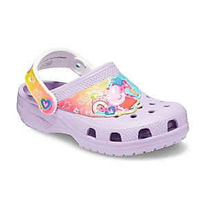 Crocs Unisex-Child Classic Peppa Pig Clogs | Toddler Shoes, Lavender, 6 Toddler