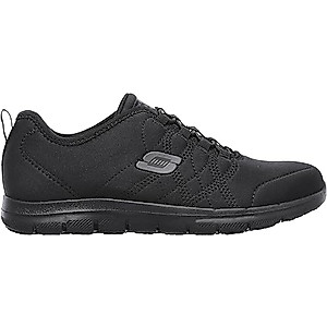 Skechers Women's Ghenter Srelt Work Shoe, Black, 6 M US