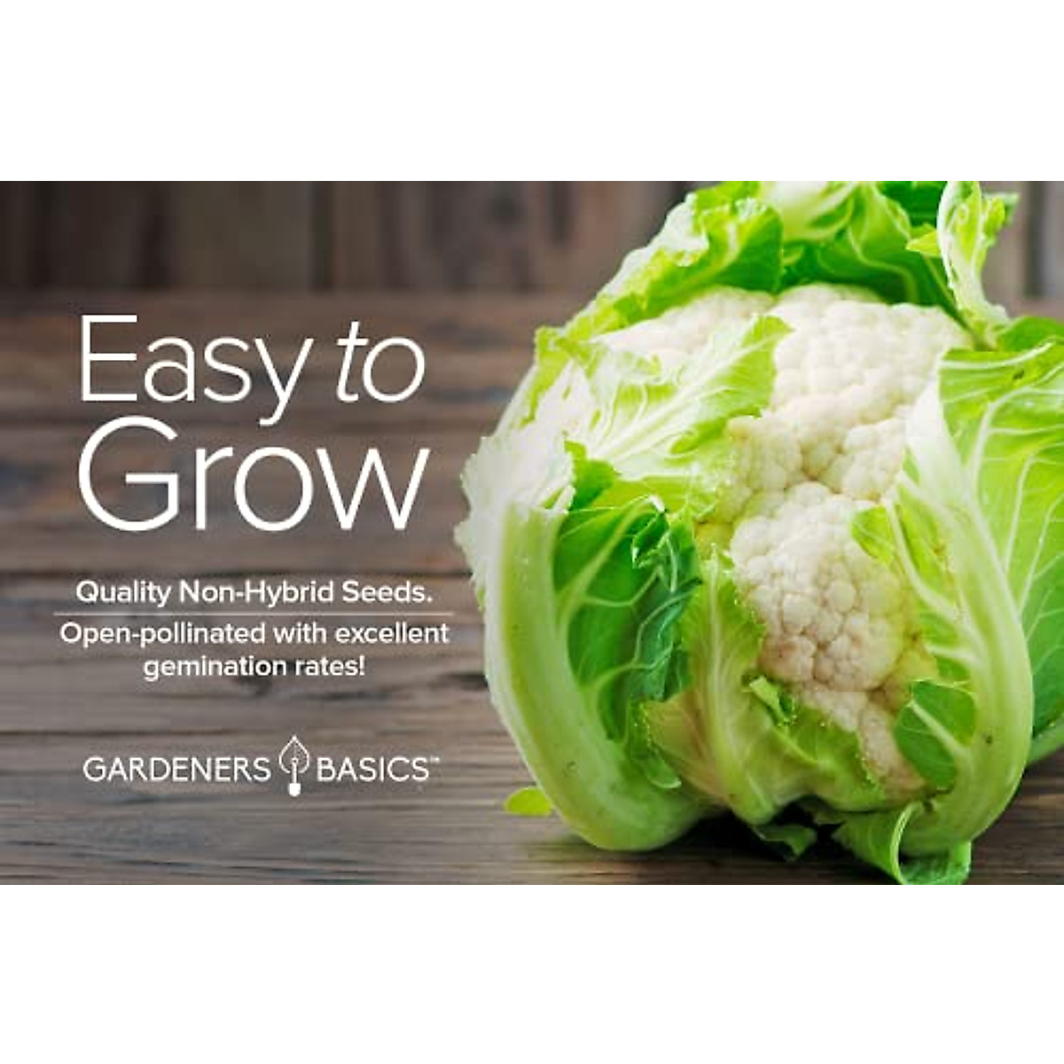 Cauliflower Seeds for Planting - (Snowball Y Improved) is A Great Heirloom, Non-GMO Vegetable Variety- 1 Gram Seeds Great for Outdoor Spring, Winter and Fall Gardening by Gardeners Basics