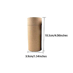 Empty Kraft Paper Jar Tube Cardboard Boxes,Essential Oil Bottle Packaging Box Gift Paper Tube Packing Box With Lid Round Paper Cardboard Boxes,5pcs (20ML)