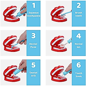 Gifts2U Toy Doctor Kit, 37 Pieces Kids Pretend Play Toys Dentist Medical Role Play Educational Toy Doctor Playset for Boys Ages 3-6