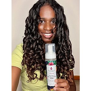 Flora & Curl Sweet Hibiscus Curl Volumizing Foam Botanical Volume Foam for Superior Body and Bounce 6.7 fluid-oz