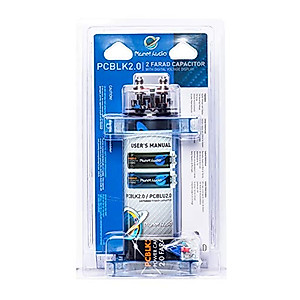 Planet Audio PCBLK2.0 – 2 Farad Car Capacitor For Energy Storage To Enhance Bass Demand From Audio System