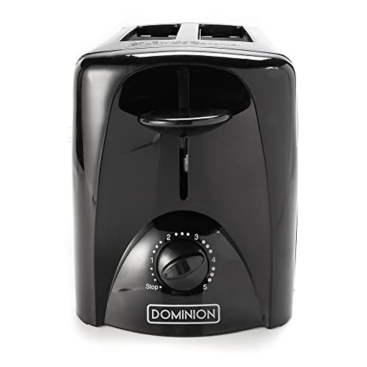 Dominion 2-Slice Toaster with Shade Control, Slide-Out Crumb Tray, Auto-Shutoff, Toast Lift, Black