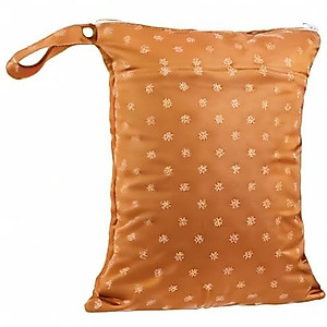 MOMIGO 3 pcs/set Wet Dry Bags for Baby Cloth Diapers - Reusable Washable for Stroller, Diapers, Travel Bags, Gym Bag 11.8 * 15.7 inch (Sun)