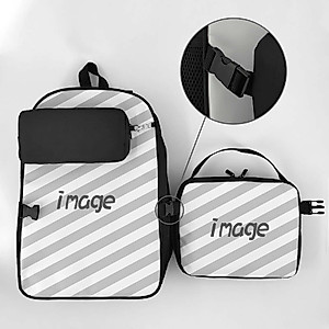 Qxohuow Anime Game Backpacks Schoolbag Set with Lunch Box and Pencilcase for Boys Girls 17 inches 3#