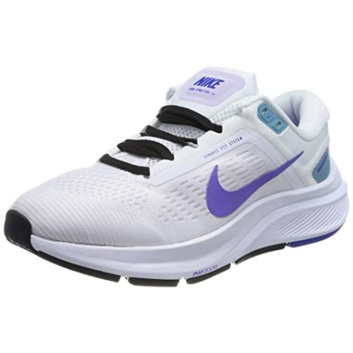 Nike Women's Zoom Structure 24 Trainers (White/Barely Grape/Cerulean/Psychic Purple, us_Footwear_Size_System, Adult, Women, Numeric, Medium, Numeric_9_Point_5)