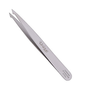 Tweezers - Eyebrow Twin Tweezer - Slant Tip, Pointed Tip, German Stainless Steel, Hair Removal, Facial - By The Unique Edge