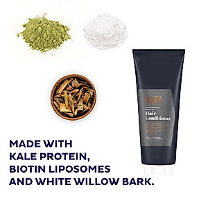 Scotch Porter Curls & Waves Leave-In Hair Conditioner for Men | Superior Smoothness & Definition | Free of Parabens, Sulfates & Silicones | Vegan | 7.1oz Bottle