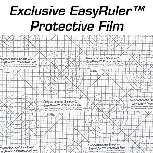 Polycarbonate Clear Plastic Sheet 24" X 24" X 0.0625" (1/16") Exact, EasyRuler Film, Shatter Resistant, Easier to Cut, Bend, Mold Than Plexiglass. Window Panel, Industrial, Hobby, Home, DIY, Crafts