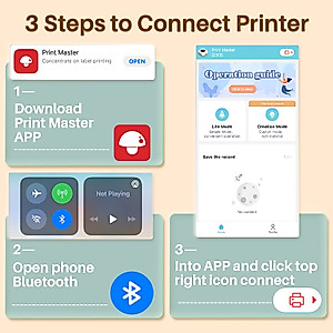 Memoking Small Label Maker Q30S Label Makers with Tape Portable - Wireless Bluetooth Label Maker with Different Fonts, Easy to Use, with 3 Rolls 14mm x 40mm White Thermal Labels Tapes