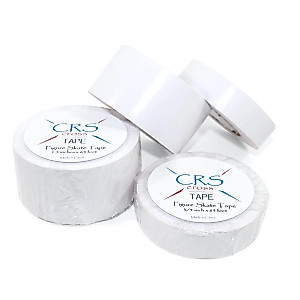 CRS Cross Figure Skate Tape (Combo 1 roll 1.5 inch & 1 roll 3/4 inch) - Longer 65 foot roll to protect leather figure skating boots without polish & keep laces tightened.