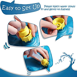 Winique Splash Pad, Sprinkler for Kids, Wading Pool for Toddlers, 68" Inflatable Outdoor Summer Toys for Babies, Gifts for 3 4 5 6 7 8 9 Year Old Boys Girls (Blue)