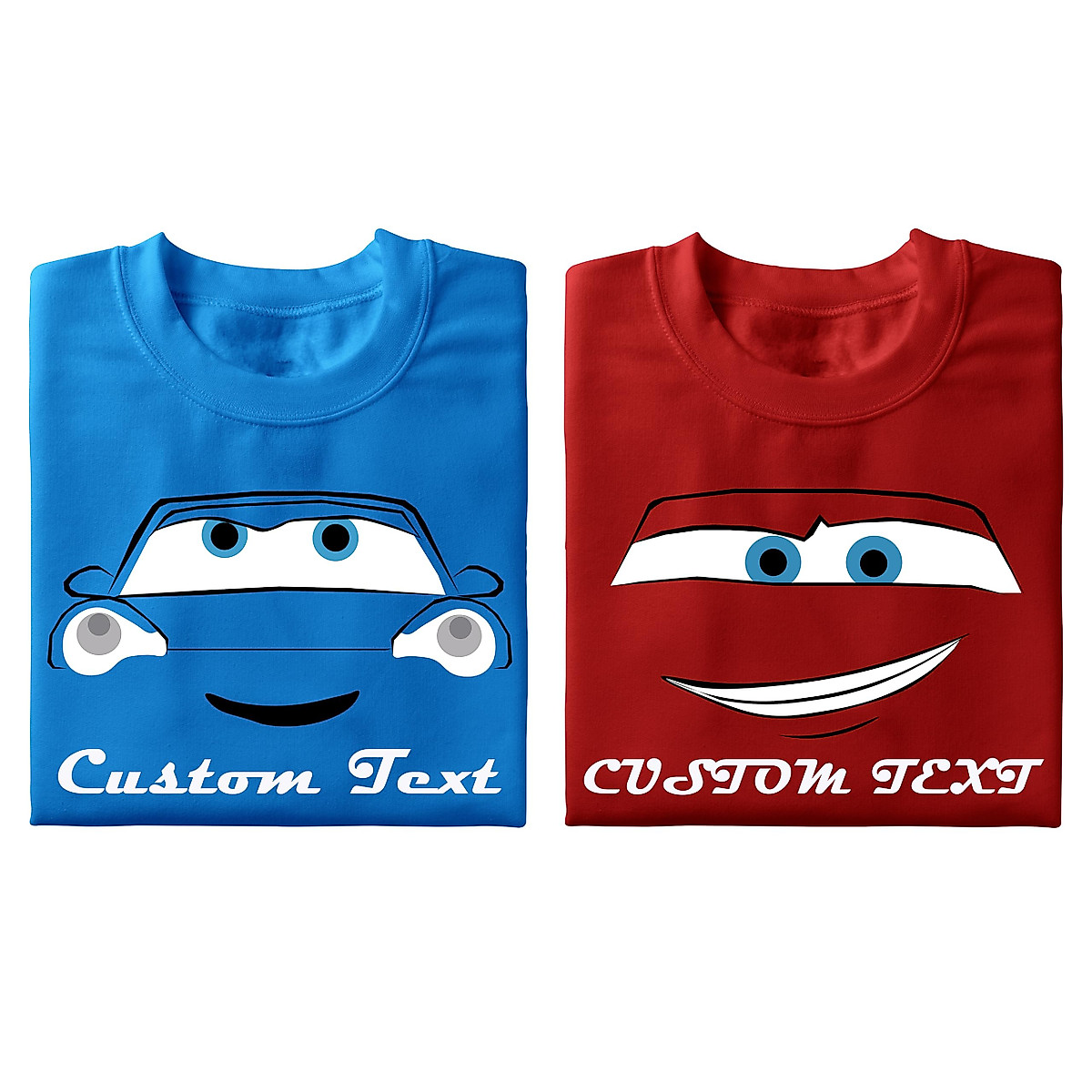 Car Faces Outline T-Shirt Funny Big Face Family Matching Shirt McQueen Custom Birthday Shirts Adventure Vacation Matching Cousins Cars Shirt