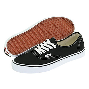 Vans Unisex Authentic Black Canvas VN000EE3BLK Mens 8.5, Womens 10