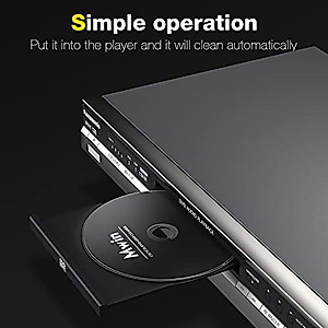 Mwin CD Cleaner Disc for CD Player, Safe and Effective Laser Lens Cleaning Disc, CD/VCD/DVD Player Lens Cleaner Set for Car and Home