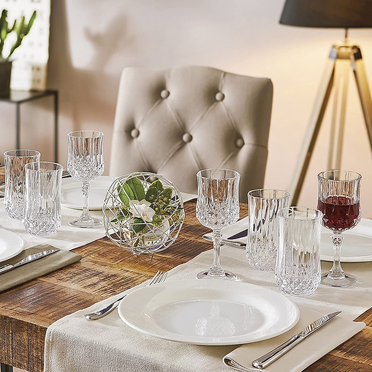 Cristal D'Arques Longchamp Highball Tumbler, 360ML, Set Of 6