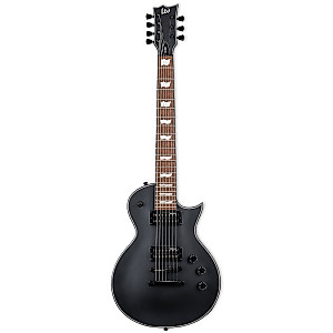 ESP LTD EC-257 7-String Electric Guitar, Black Satin