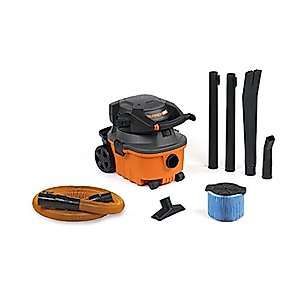 RIDGID Wet Dry Vacuums VAC4010 2-in-1 Compact and Portable Wet Dry Vacuum Cleaner with Detachable Blower, 4-Gallon, 6.0 Peak HP Leaf Blower Vacuum Cleaner