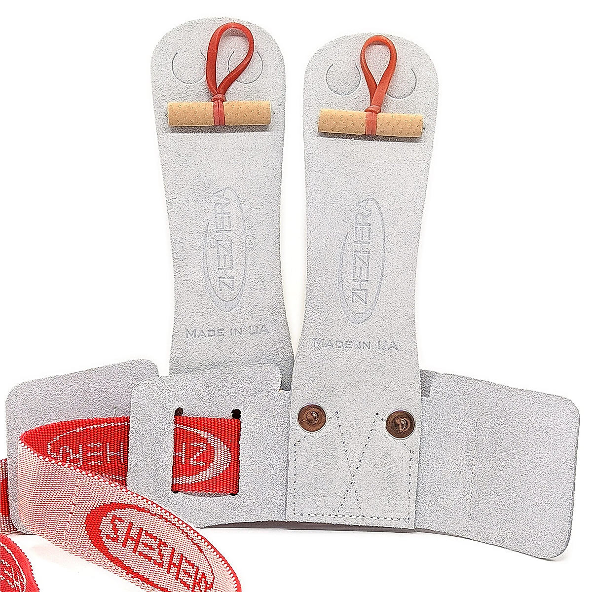 ZHEZHERA Professional Dowel Gymnastics Grips for Girls Youth Uneven Bars (Hook & Loop - Sold in Pairs) | The Original Competition Grade Uneven Bar Grips for Girls Gymnastics ((3 | Large))