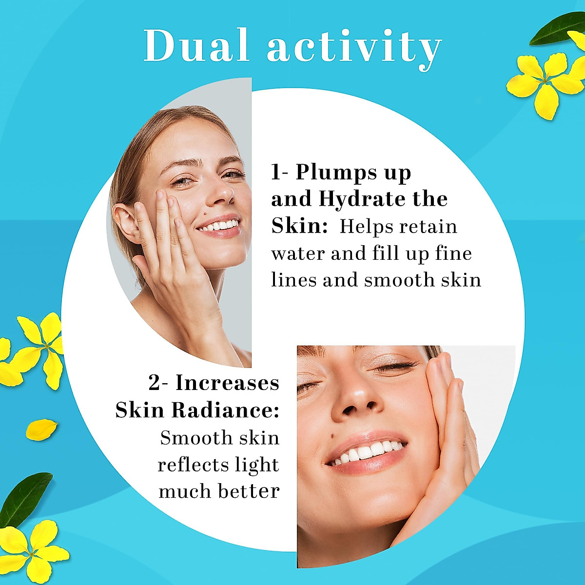 TruSkin Hyaluronic Acid Serum for Face + 7 Ultra Hydrating Ingredients – Best Face Serum for Moisturizing, Plumping Skin & Smoothing the Look of Fine Lines, 1 fl oz