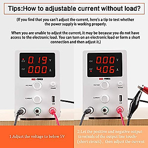 NICE-POWER DC Power Supply Adjustable Variable 3Digital LED Display Adjustable Regulated Switching Lab Bench Power Supply Digital (60V 5A)