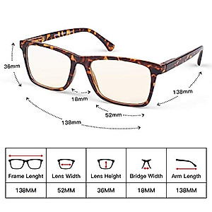 HINDAR PANDA 3 Pairs Reading Glasses Blue Light Blocking,Spring Hinge Readers for Men Amber Tint Anti UV Digital Eyestrain (3 Pack Mix Color, 1.5)