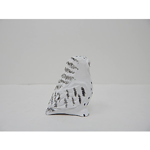 Snow Owl White Birds Cake Topper Bride & Groom Wedding Engagement Anniversary Carved Wood Statue