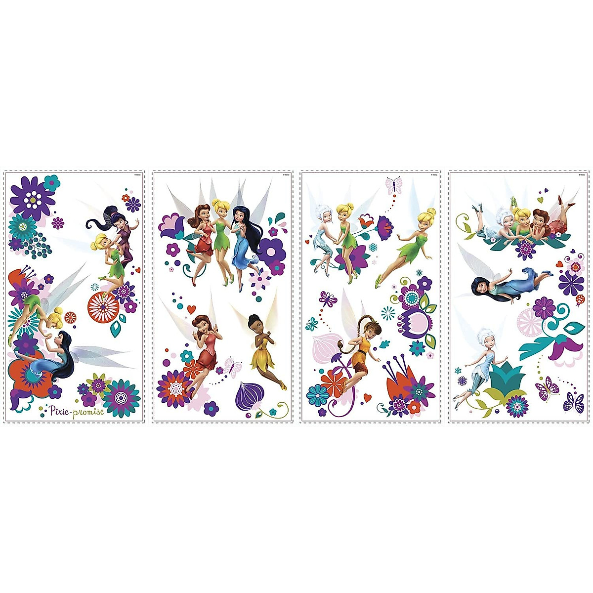 RoomMates RMK2588SCS Best Disney Fairy Friends Peel and Stick Wall Decals