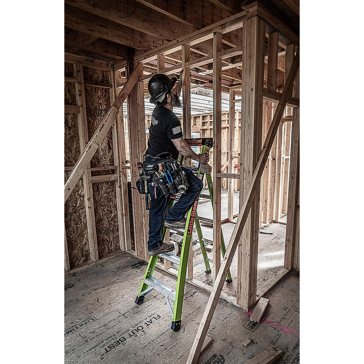 Little Giant Ladders, King Kombo, Professional, 6 Ft. A Frame, 10 Ft. Extension, Fiberglass, Type 1AA, 375 lbs Weight Rating, (13610-001)