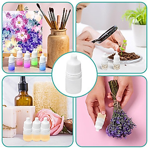 Ira Pollitt 60 Pack 2 ml Plastic Empty Dropper Bottles Squeezable Dropper Bottles Portable Drops Containers with Screw Cap and Plug for Home and Travel