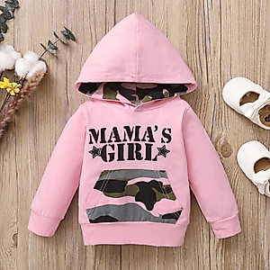 Toddler Boy Girl Camo Clothes Set Daddys Little Girl Ruffle Romper Top Hoodie+Camo Pants Clothing Set with Headband