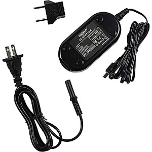 HQRP AC Adapter Charger Compatible with JVC Everio GZ-MG130 GZ-MG130U GZ-MG155 GZ-MG155U GZ-MG255 GZ-MG255U GZ-MG330 GZMG330 Digital Camcorder AP-V14U AP-V15U + Euro Plug Adapter