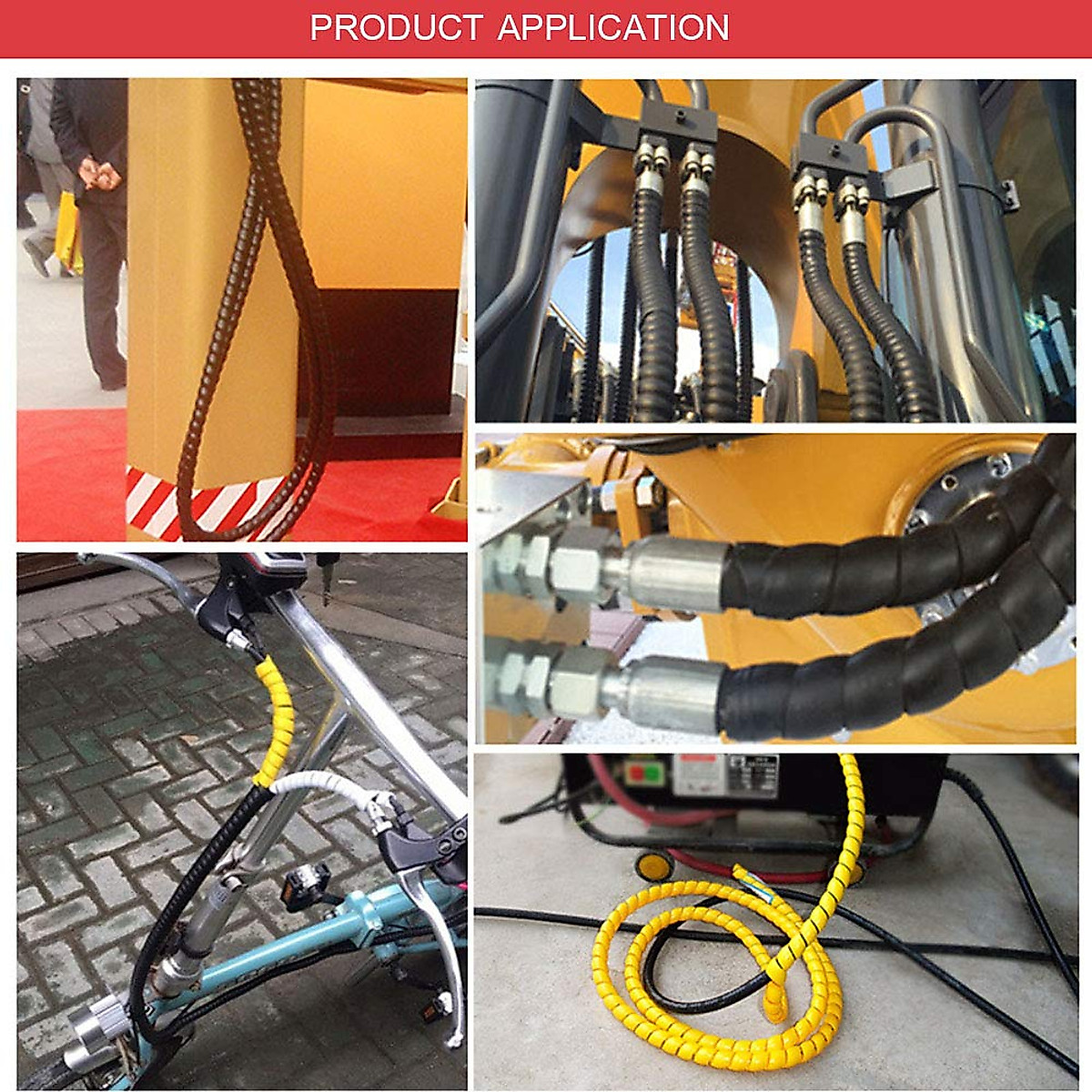 Dog and Cat Cord Protector 32.8ft Wire Protector Sleeve Covers for Cord Protects Your Pets from Chewing Through Insulated Cables 5 PCS/Pack 32.8ft in Total 10mm Width by FUNZON