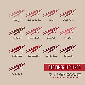 Runway Rogue Designer Liner Lip Pencil, Matte Medium Dusty-Rose Lip-Liner Pencil and Lip-Liner Sharpener, ‘Work It Babe’
