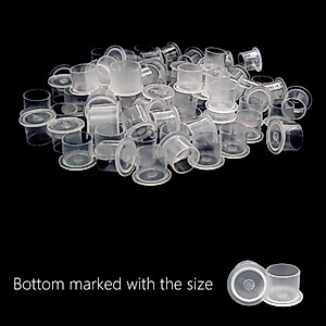 Tattoo Ink Cups 300PCS 14mm Medium Disposable Tattoo Pigment Caps with Base Plastic for Tattooing Tattoo MachineTattoo Supplies Tattoo Needles Tattoo Kits