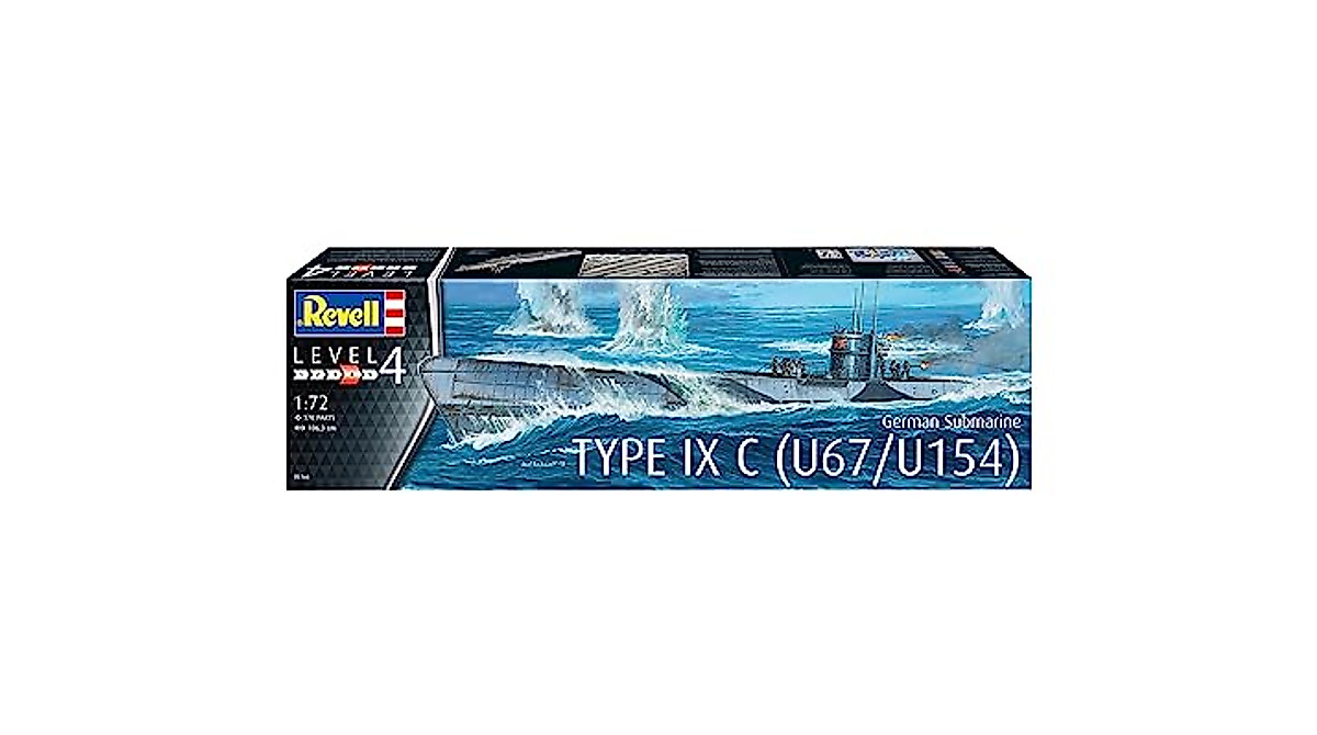 Revell German Submarine Type IX C Model Kit - 1:72