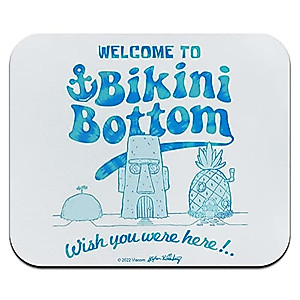 Spongebob Bikini Bottom Welcome Low Profile Thin Mouse Pad Mousepad