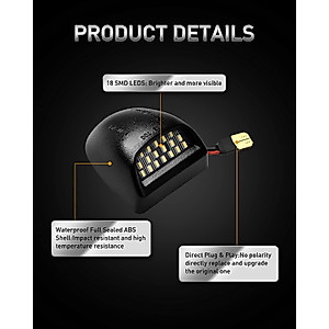 LESAUCE Full LED License Plate Light Tag Lamp Assembly Replacement for Chevy Silverado 1500 2500 3500 Suburban Tahoe GMC Sierra Yukon XL for Escalade, 6000K White, Pack of 2