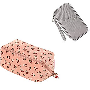 VanFn Passport Wallets and Cosmetic Bags, Makeup Bag Cosmetic Bag for Women Cosmetic Travel Makeup Bag Large Travel Toiletry Bag for Girls Make Up Bag Brush Bags Toiletry Bag