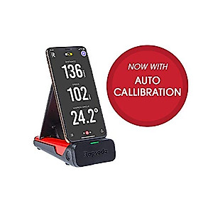 Rapsodo Mobile Launch Monitor for Golf Indoor and Outdoor Use with GPS Satellite View and Professional Level Accuracy, iPhone & iPad Only,Black/Red