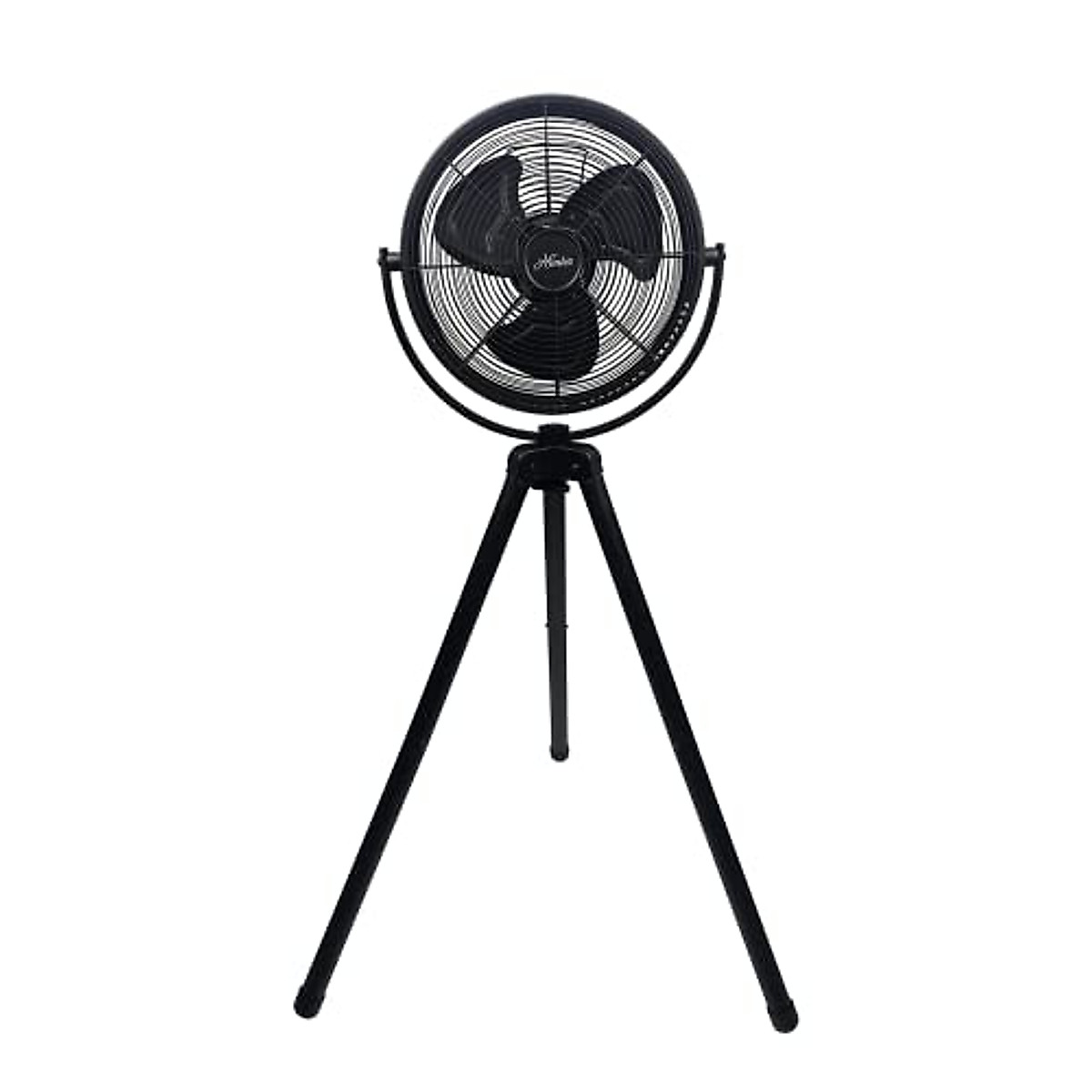 HUNTER 90646 Metal Tripod Fan, Adjustable Tilt, 3 Speeds, 12", Matte Black Finish