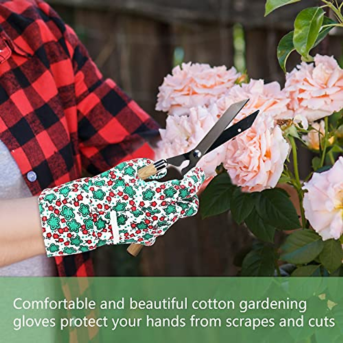 MERTURN Garden Tool Set,6Pcs Heavy Duty Aluminum Gardening Tools Kit Include Garden Gloves,Rake, Shovel,Candles, Gardening Gifts Box for Women Men Gardener with Floral Pattern