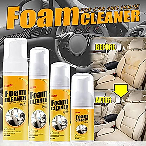 Car Magic Foam Cleaner, Foam Cleaner All Purpose, Foam Cleaner for Car and House Lemon Flavor, Powerful Stain Removal Kit Foam Cleaner for Car, Kitchen, Bathroom, ect (30ml, 2Pcs)