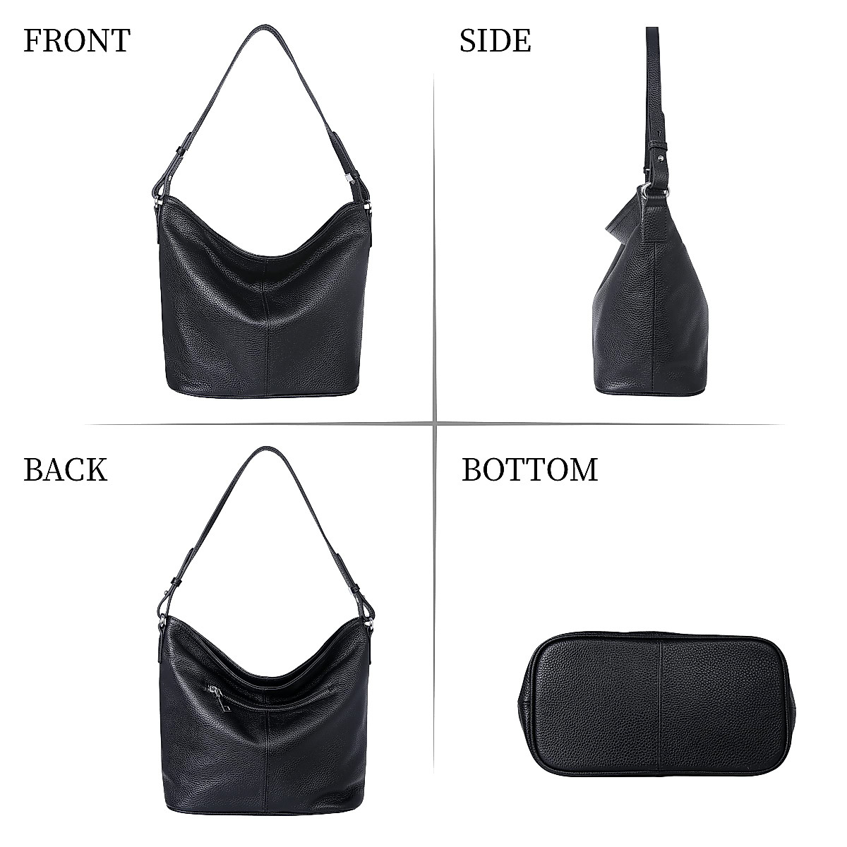 Iswee Womens Genuine Leather Handbags Tote Bag Shoulder Bag Top Handle Satchel Designer Ladies Purse Hobo Crossbody Bags (IR013-Wine)