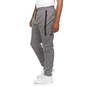 Spalding Mens Alumni Performance Fleece Jogger Pant, Grey Spaced Dye, L