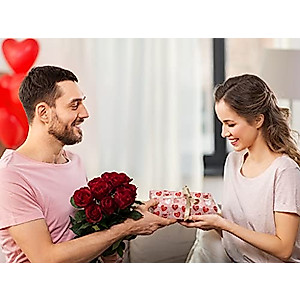 Heart Gift Wrapping Paper, 4 Sheet Love Heart Printed Birthday Wrapping Paper For Valentine's Day, 20x28" Per Sheet Folded Flat Gift Wrap for Mother, Lover, Wife, Beloveds, Wedding Bridal Shower