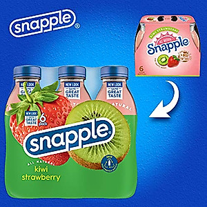 Snapple Kiwi Strawberry, 16 fl oz recycled plastic bottle, 6 pack